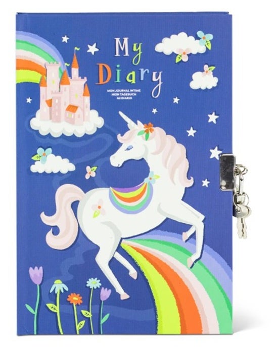 Tiger Tribe Unicorn Rainbow Lockable Diary | Paper Plus