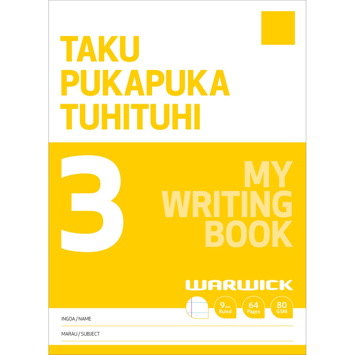 Warwick My Writing Book 3 Ruled 64 Page | Paper Plus