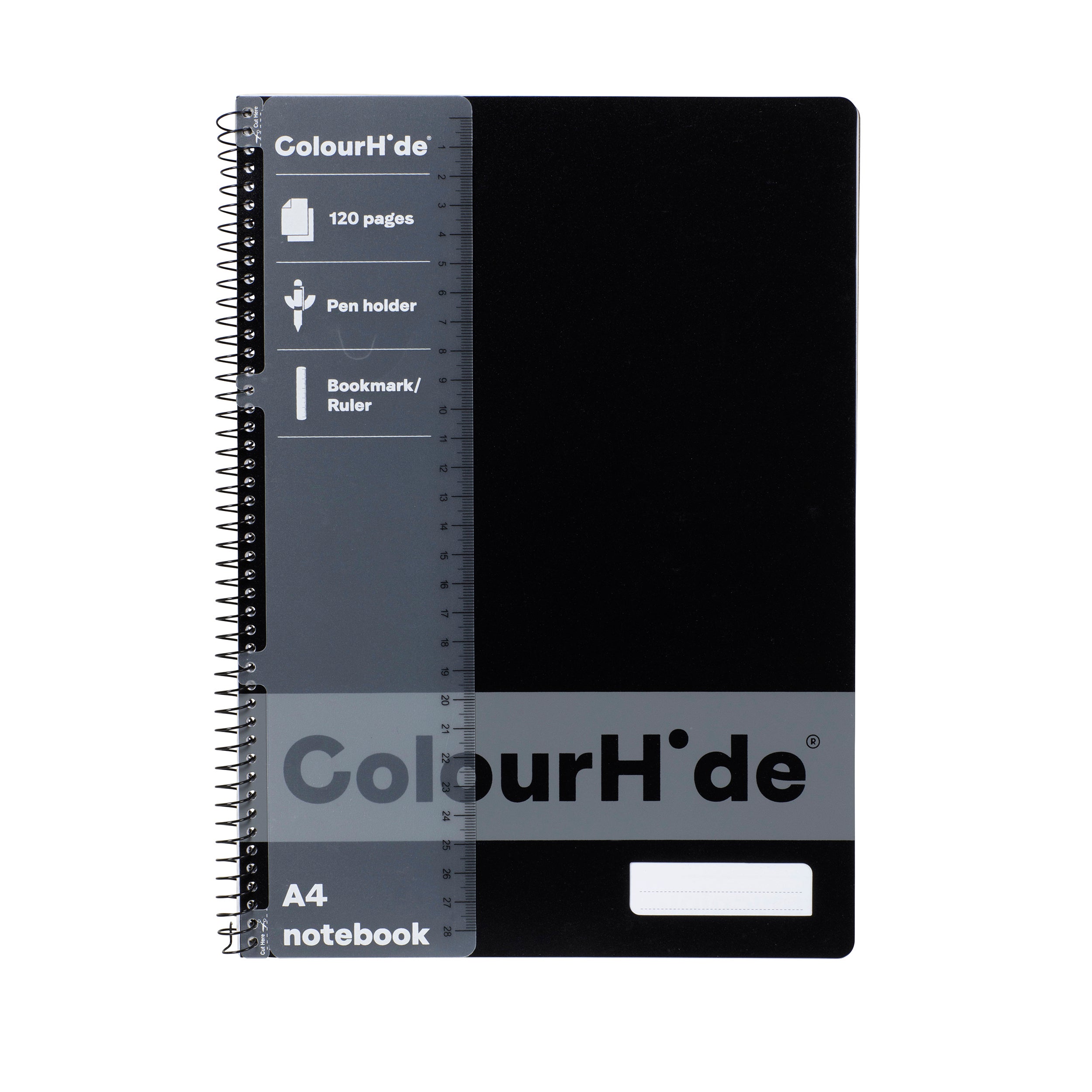 Colourhide Notebook A4 120 Pages Black | Paper Plus