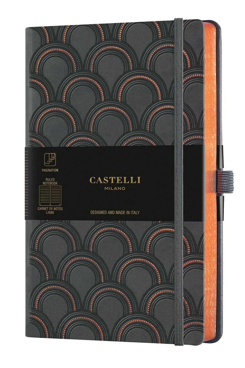 Castelli Copper and Gold A5 Ruled Notebook, Deco Copper | Paper Plus