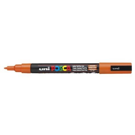 Uni Posca Marker 0.9-1.3mm Fine Light Orange PC-3M | Paper Plus