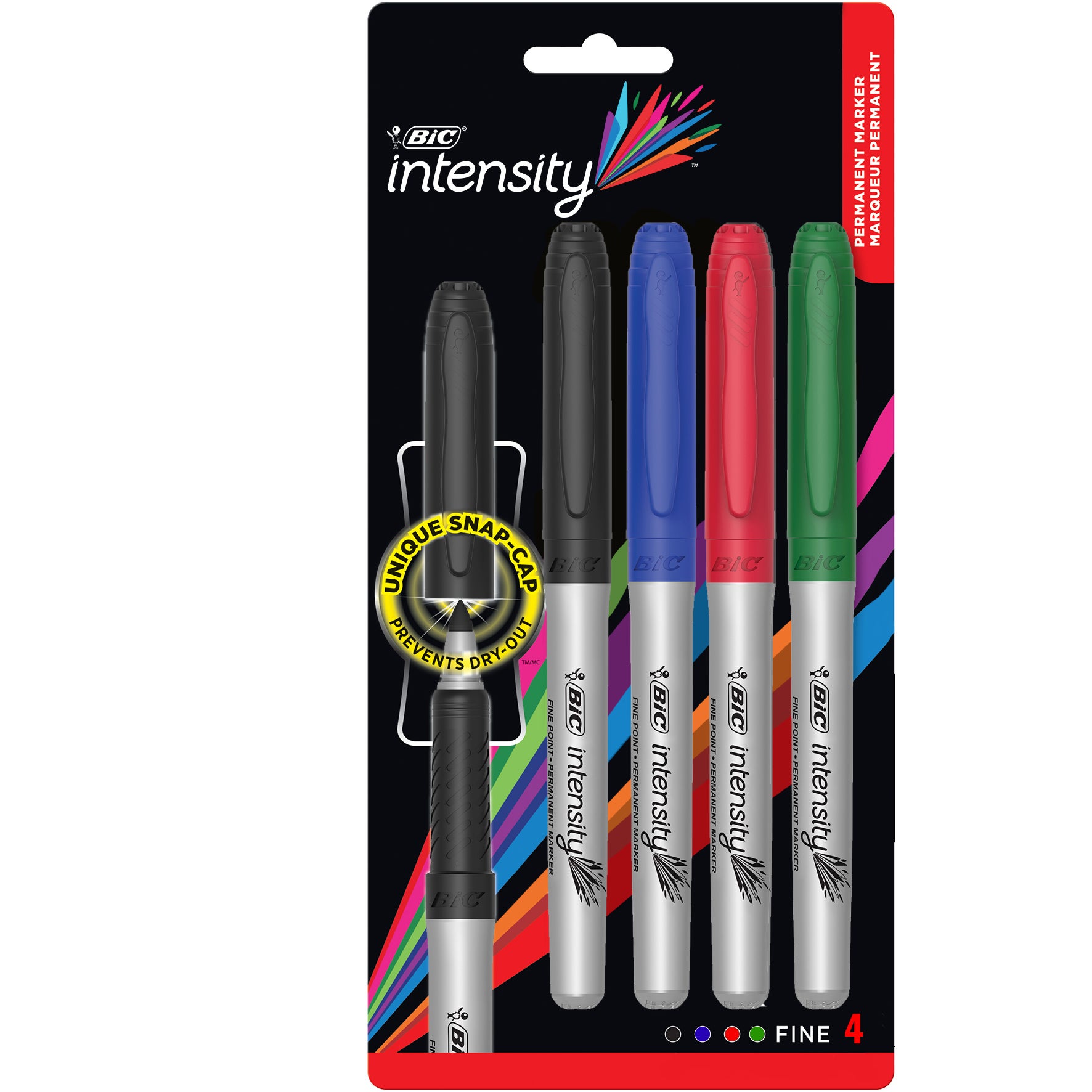 Bic Intensity Fine Permanent Marker 4pk Assorted | Paper Plus