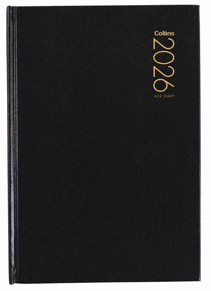 2026 Collins A53 Week to View Black Diary | Paper Plus