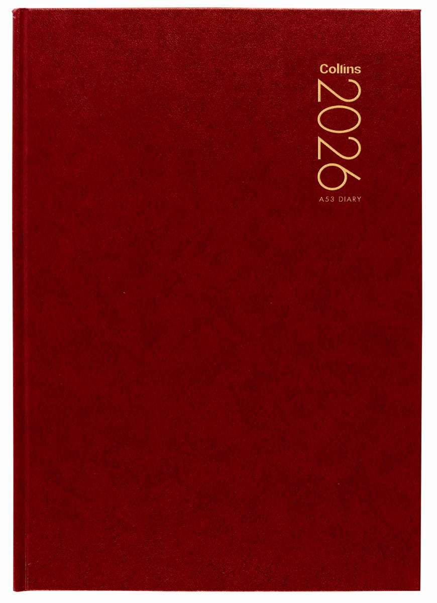 2026 Collins A53 Week to View Red Diary | Paper Plus