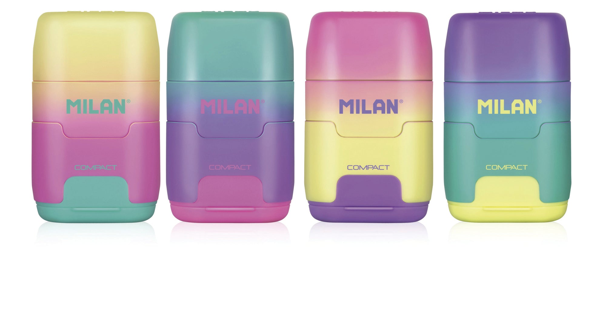 Milan Sunset Range Compact Sharpener Eraser | Paper Plus