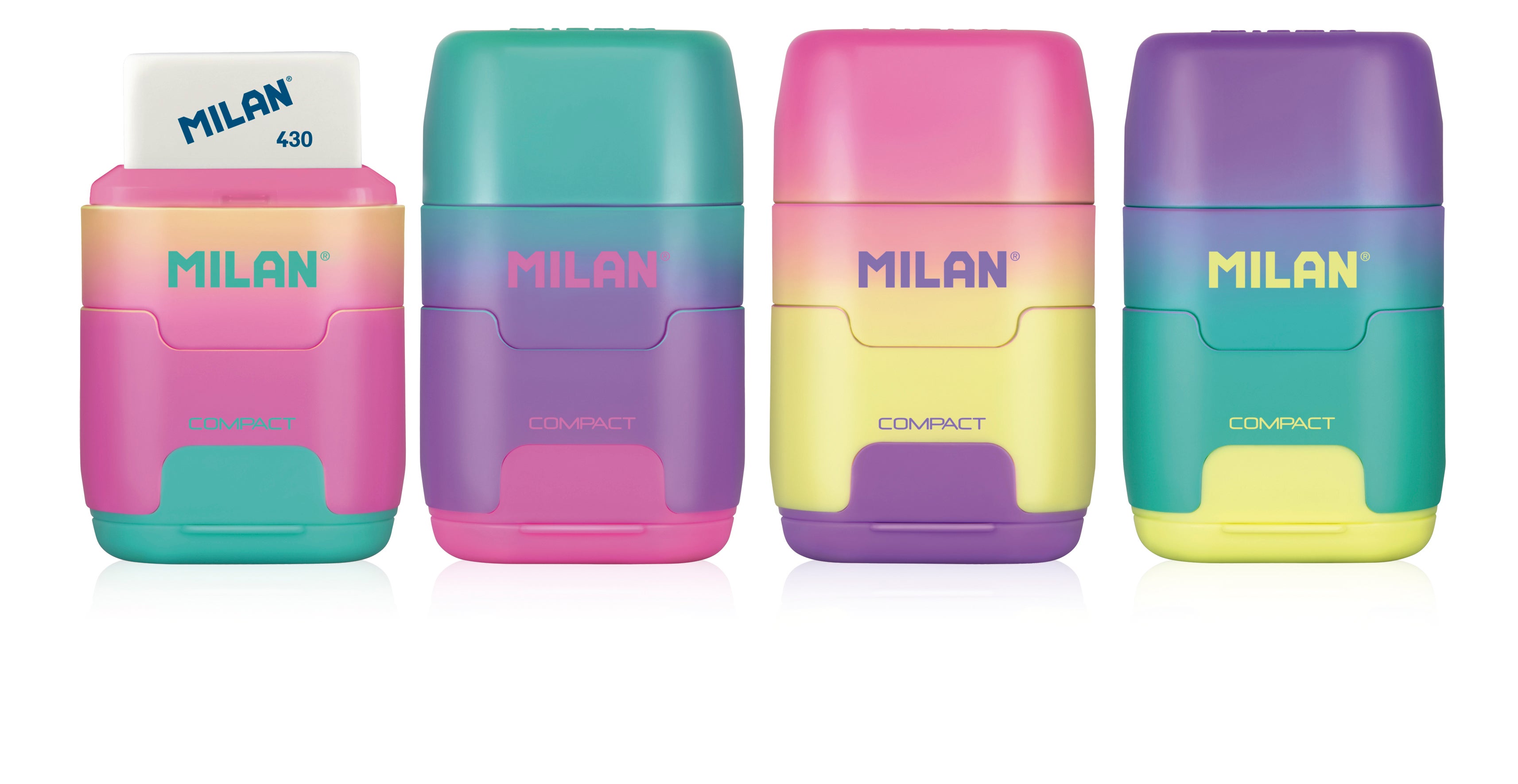 Milan Sunset Range Compact Sharpener Eraser | Paper Plus