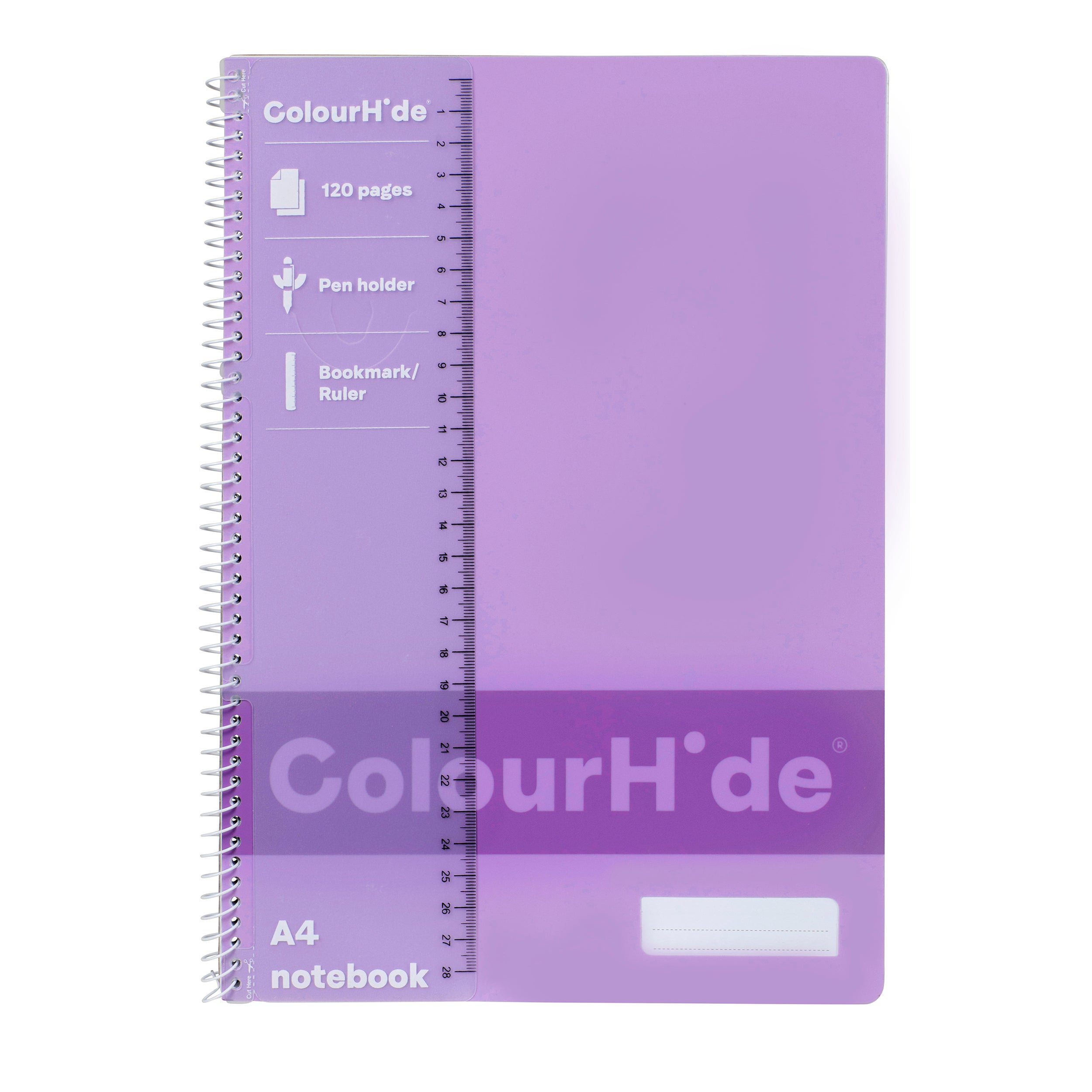 Colourhide Notebook A4 120 Page Purple | Paper Plus