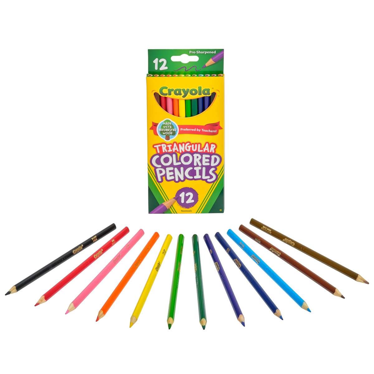 Crayola Triangular Coloured Pencils 12Pk | Paper Plus