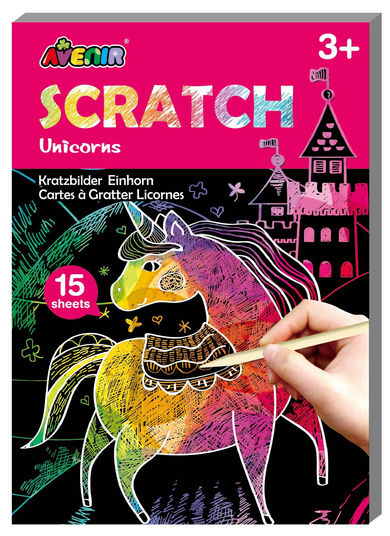 Avenir Small Scratch Book Unicorns | Paper Plus