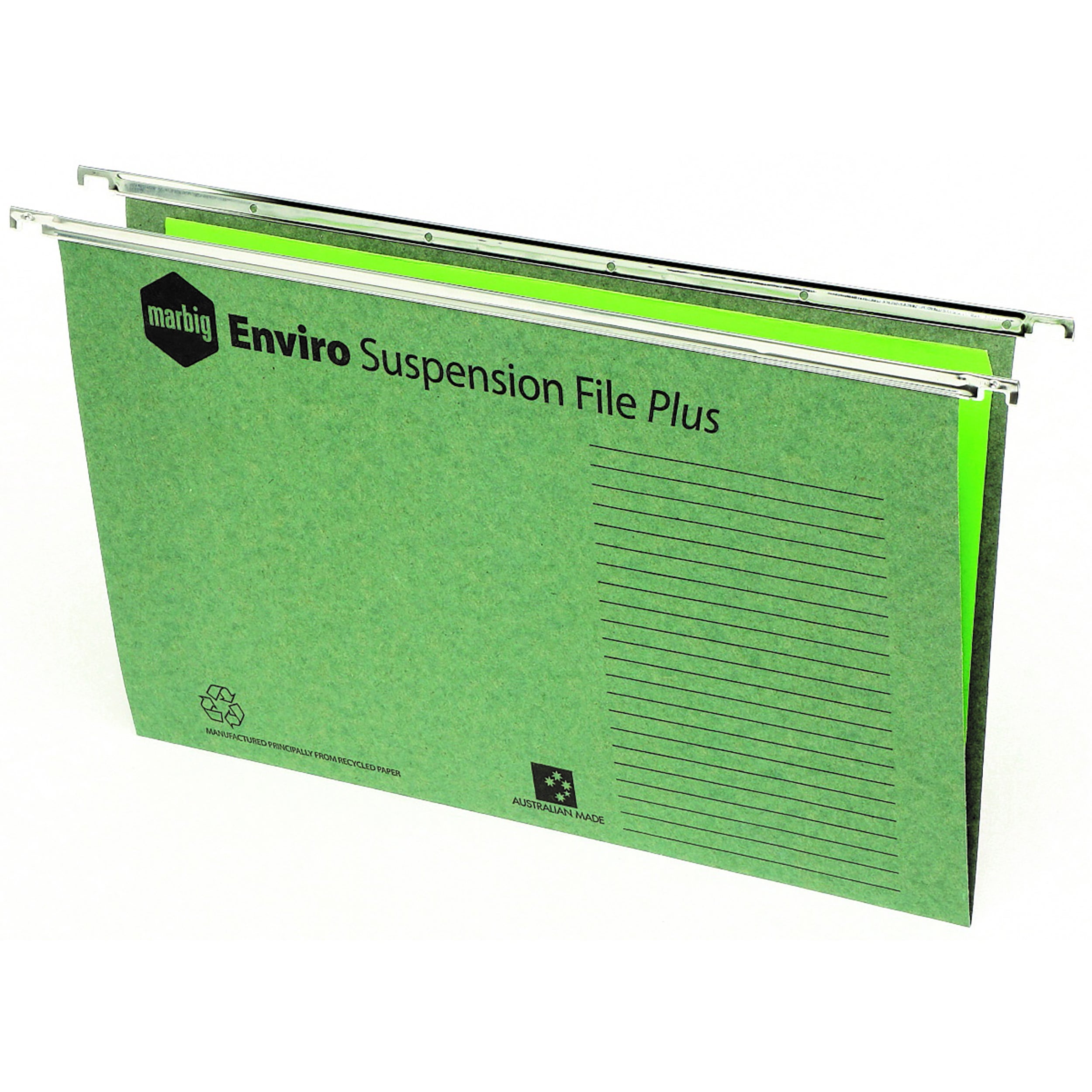 Marbig Enviro Suspension Files Complete Green 10 Pack | Paper Plus
