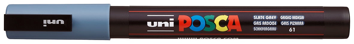 Uni Posca Marker 0.9-1.3mm Fine Slate Grey | Paper Plus
