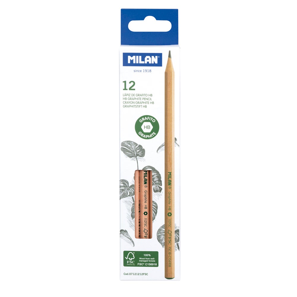Milan HB Pencil Pack 12 Hexagonal | Paper Plus