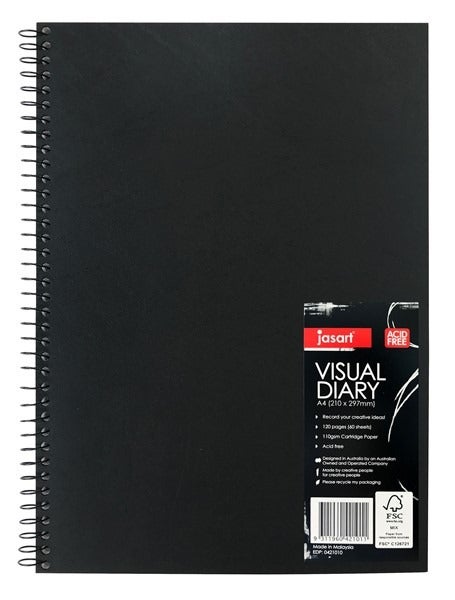 Jasart A4 Visual Diary, 110gsm, FSC Mix Credit | Paper Plus