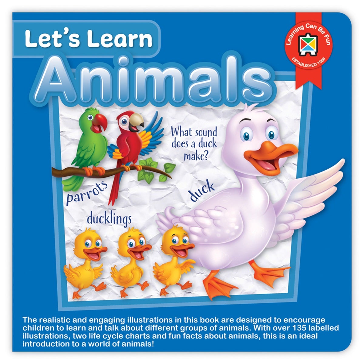 Learning Can Be Fun Let's Learn Animals Board Book by | Paper Plus