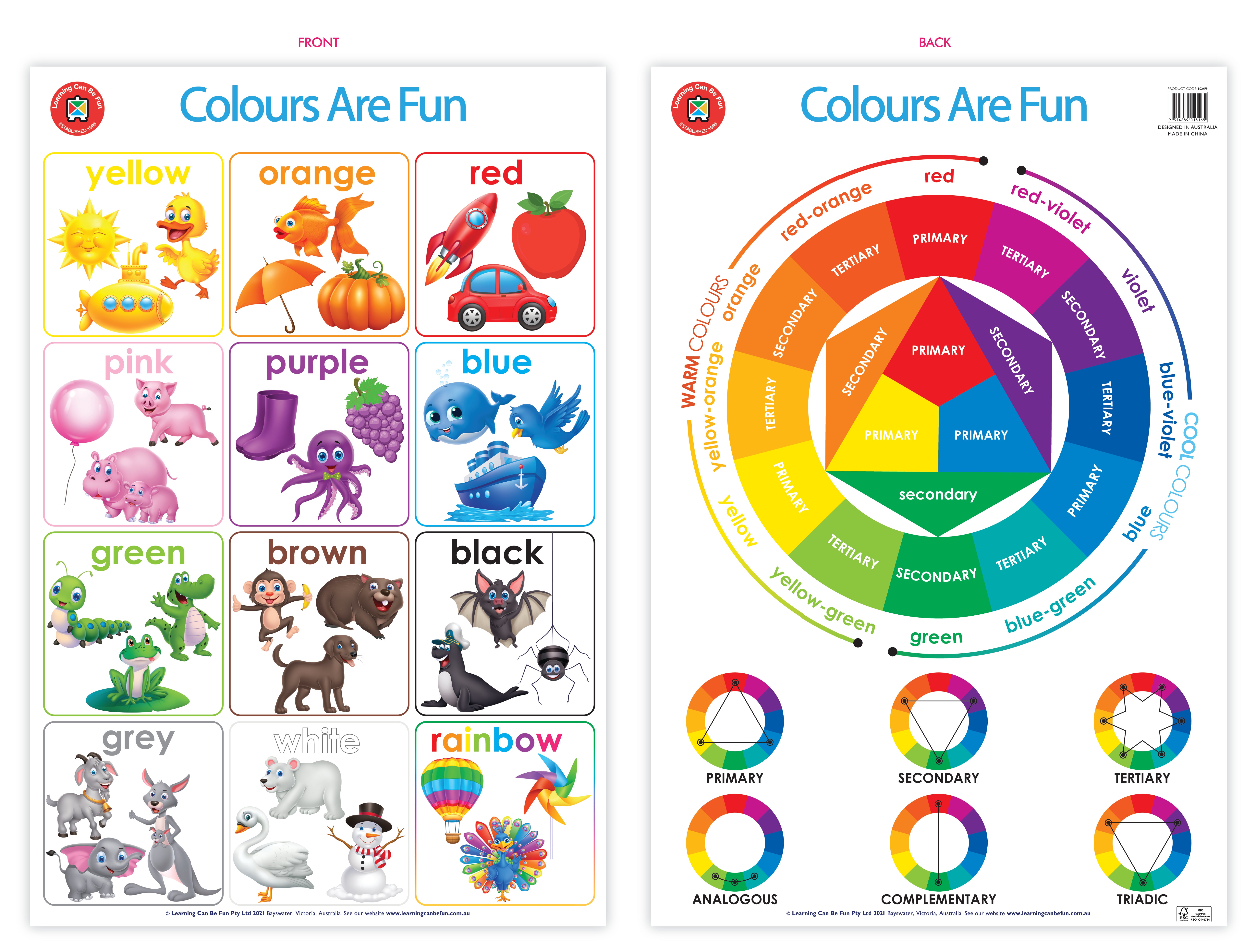 Learning Can Be Fun Wall Chart Colours Are Fun Poster | Paper Plus