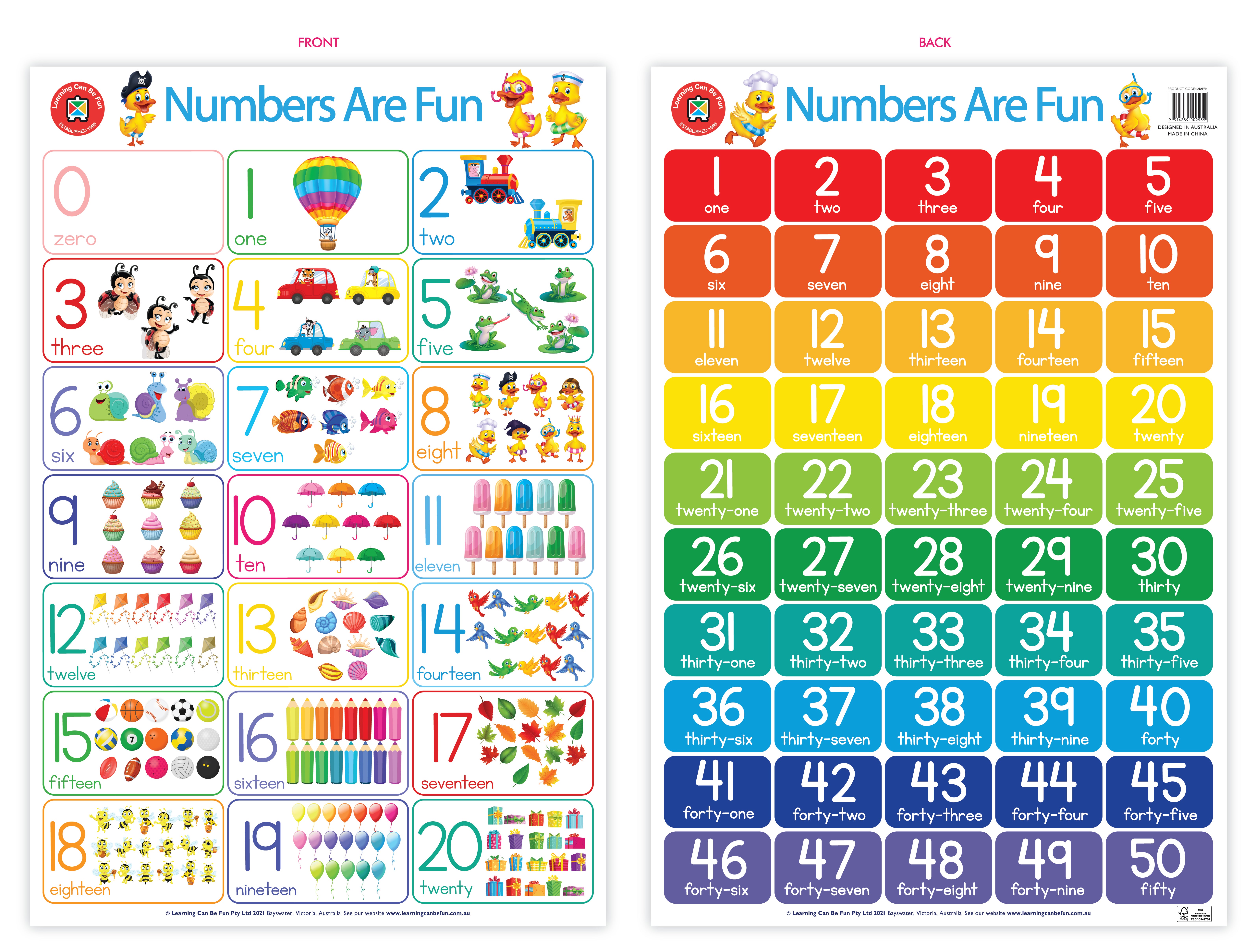 Learning Can Be Fun Wall Chart Numbers Are Fun Poster | Paper Plus