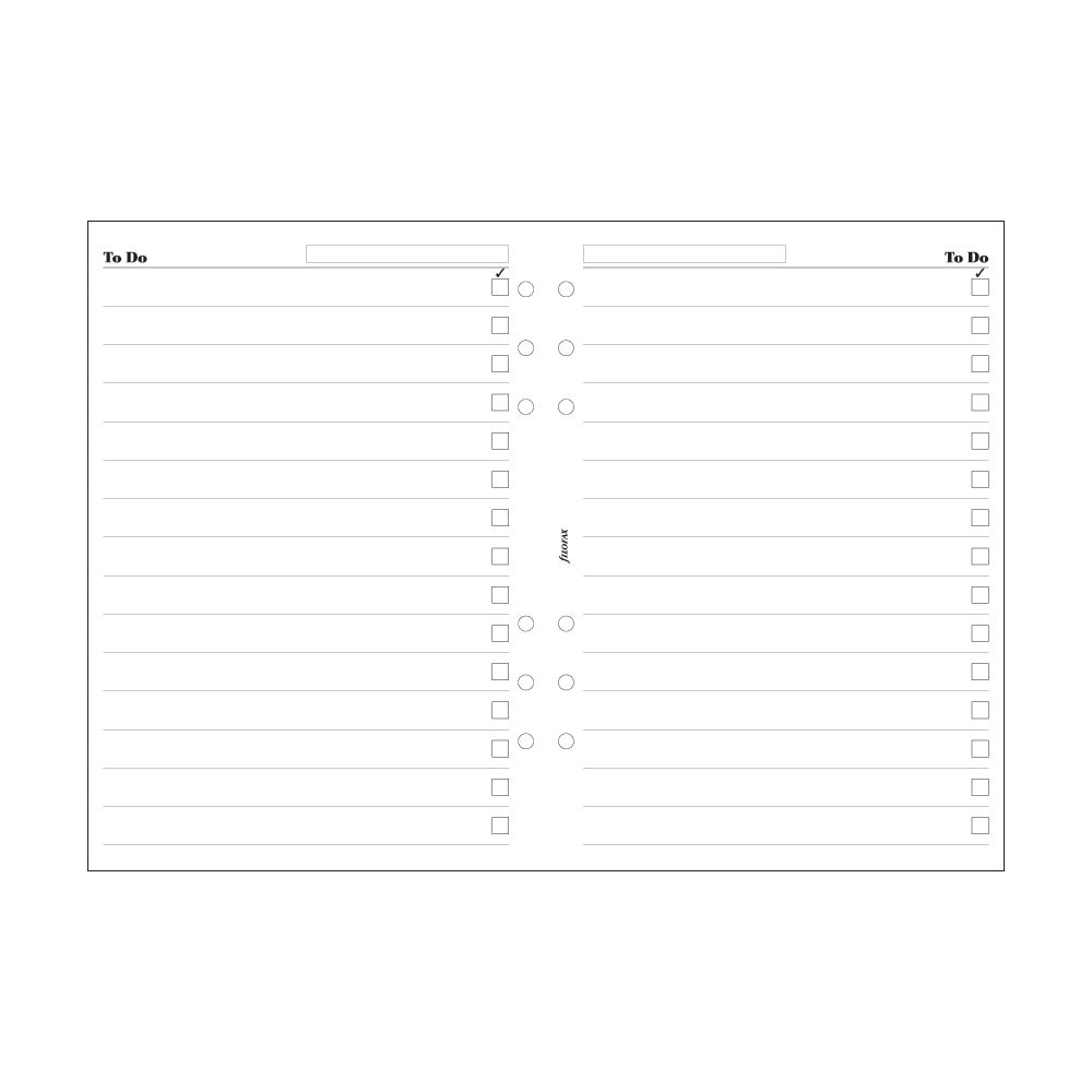 Filofax A5 To Do Pad Refill For Organiser | Paper Plus