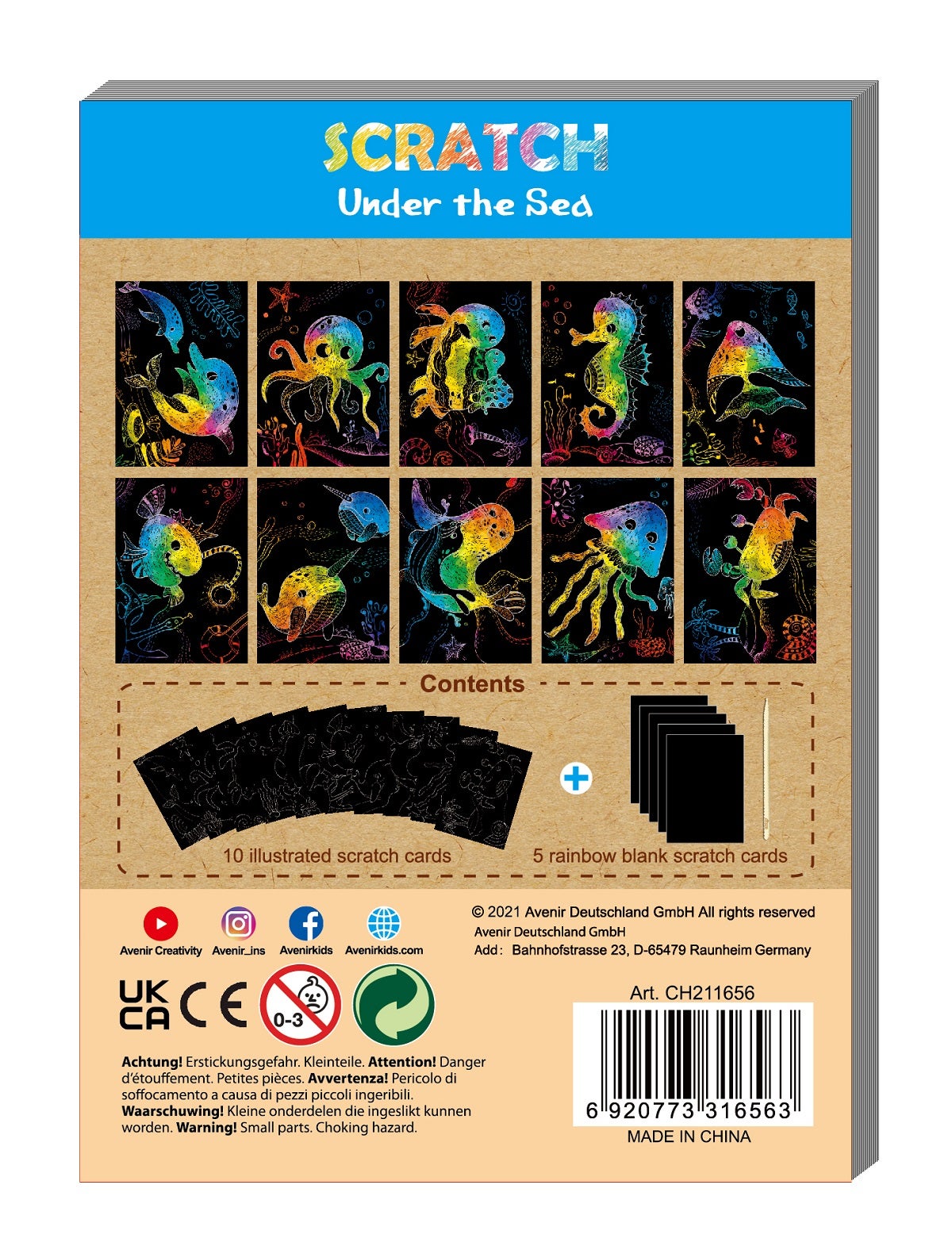 Avenir Scratch Mini Book Under the Sea | Paper Plus