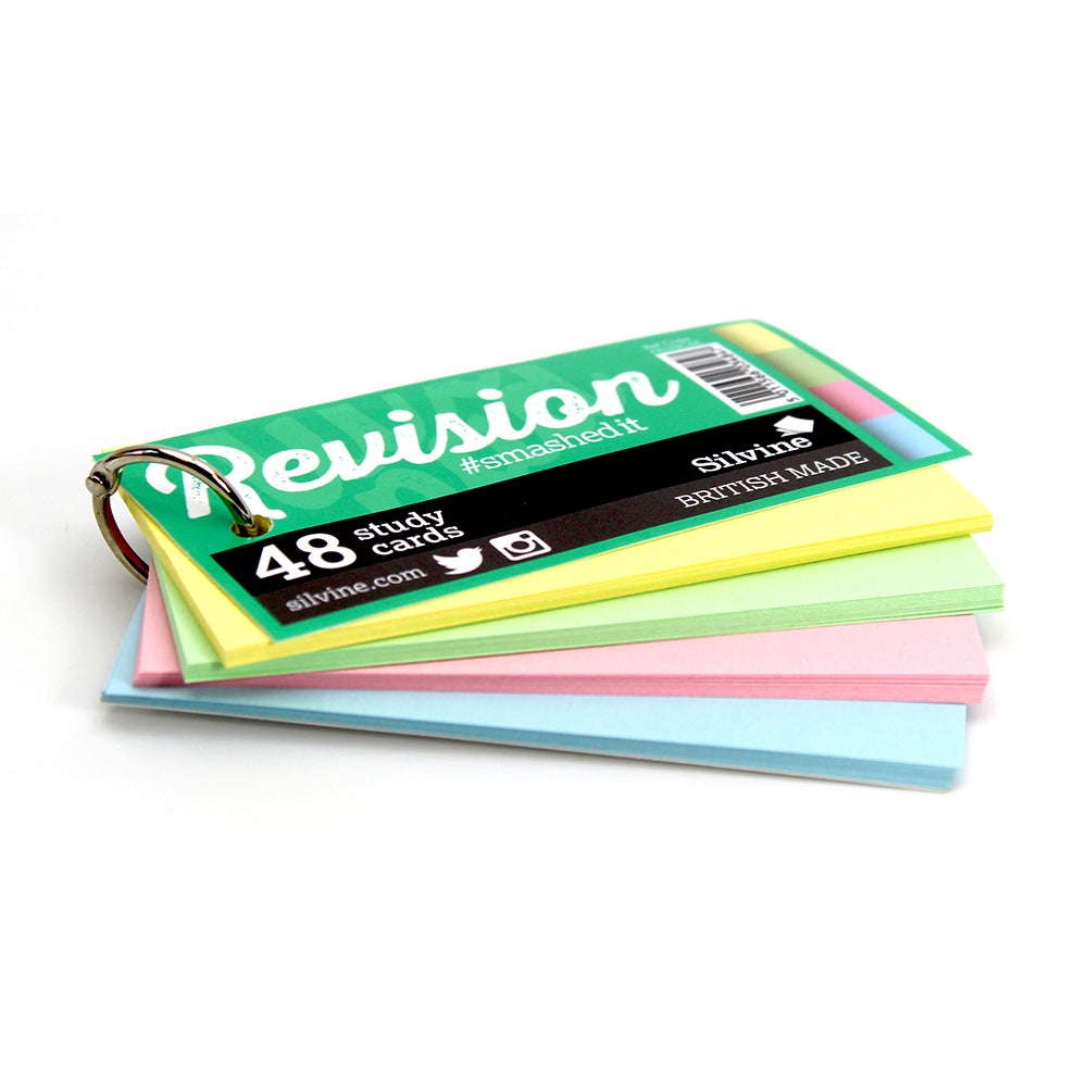 Luxpad Revision Study Cards 100x50mm Plain Assorted Colours with ...