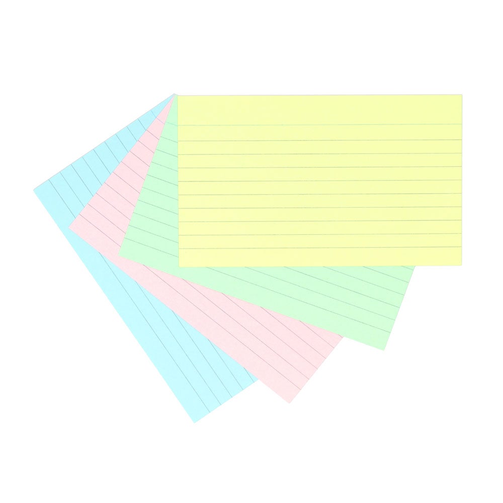 Silvine Record Cards 5x3 Ruled Assorted Colours | Paper Plus