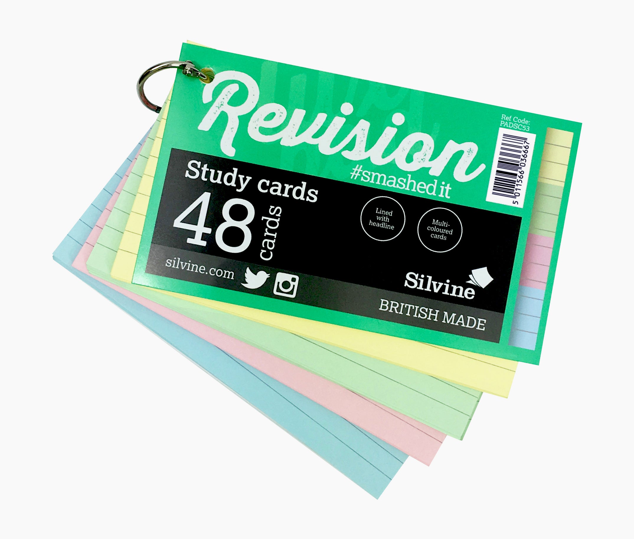 Luxpad Revision Study Cards 5x3 Ruled Assorted Colours with Binding ...