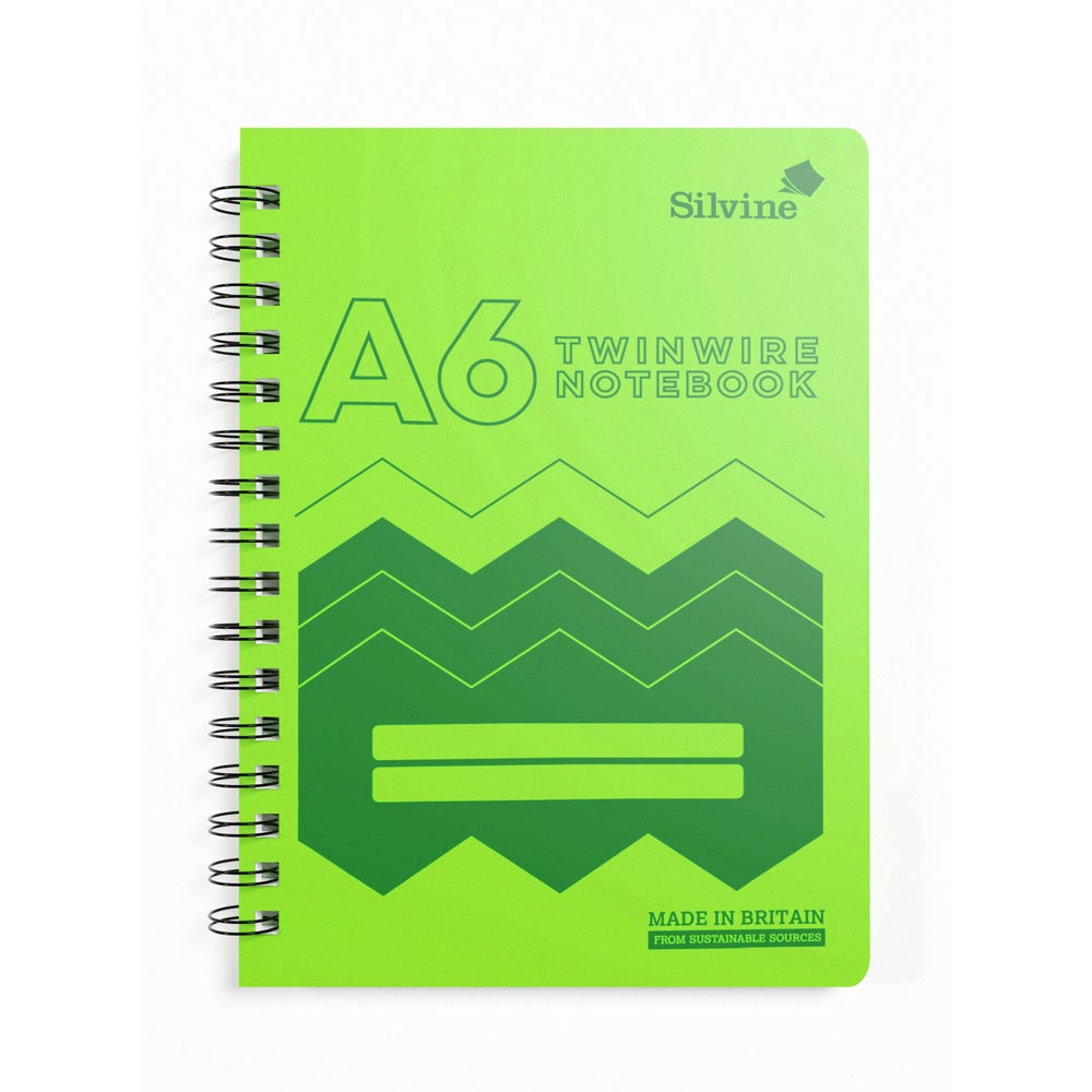 Silvine Twin Wire Polyprop Notebook A6 160 Pages Assorted Colours ...