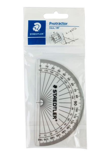 Staedtler Protractor 180 Degrees, 10cm | Paper Plus