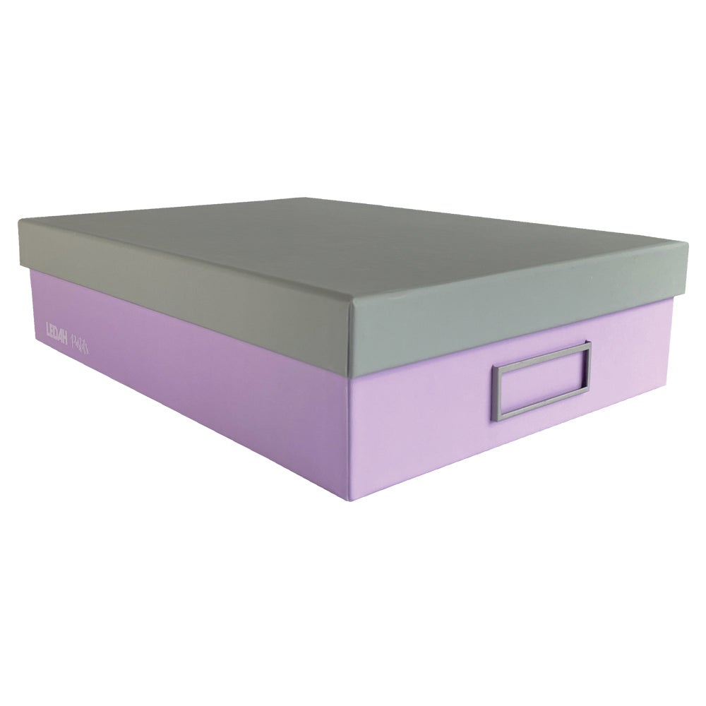 Ledah Pastels Storage Box A4 Purple | Paper Plus
