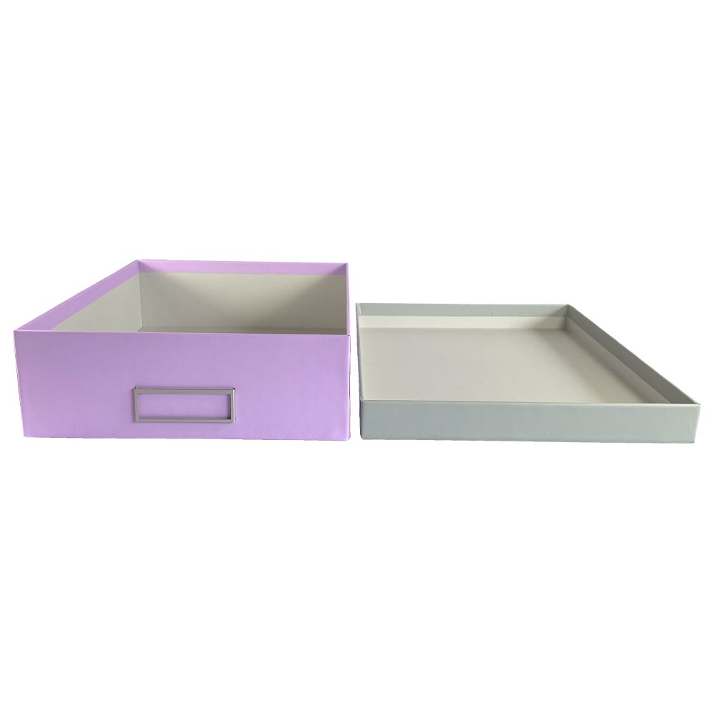 Ledah Pastels Storage Box A4 Purple | Paper Plus