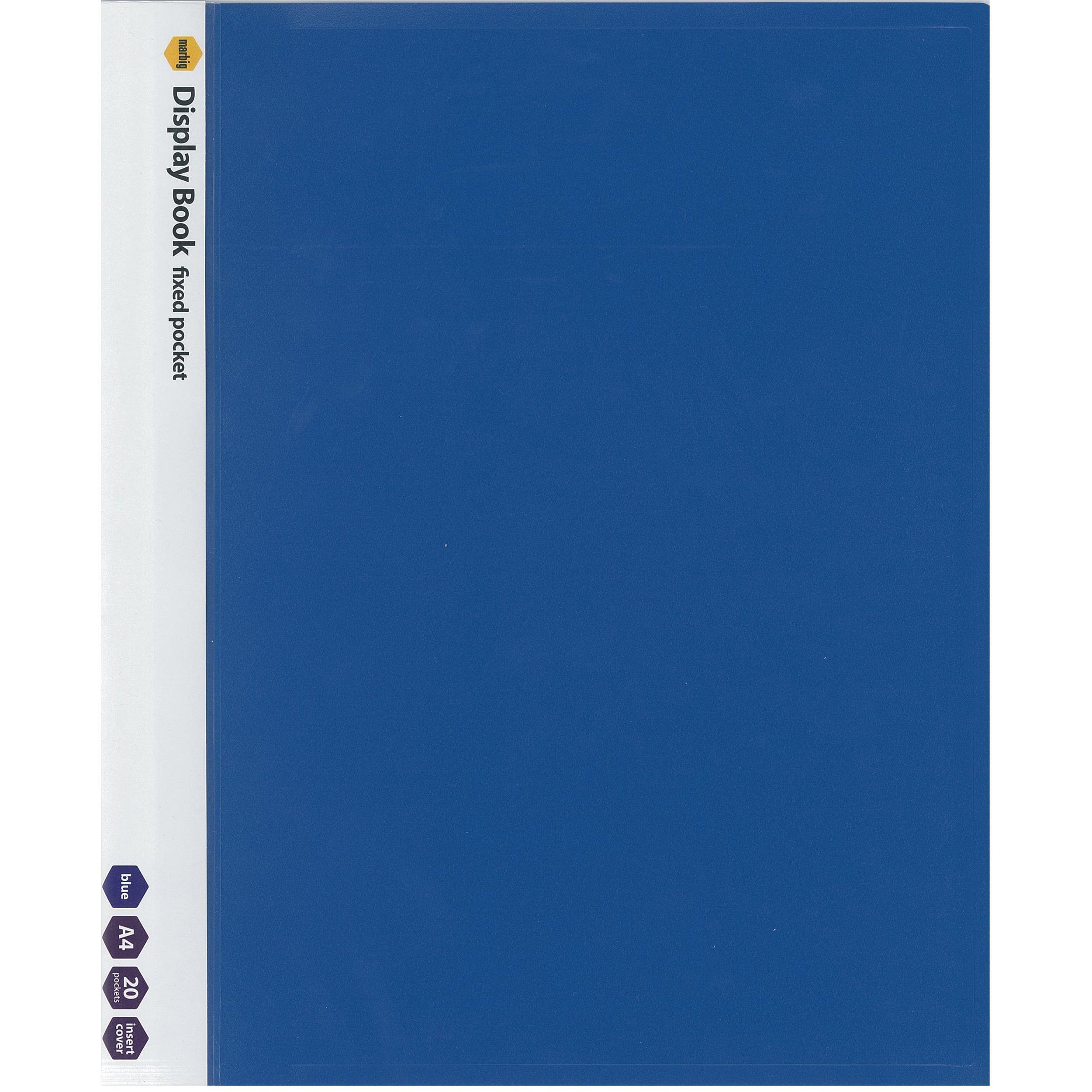 Marbig Non-Refillable Display Book 20 Pocket Blue | Paper Plus
