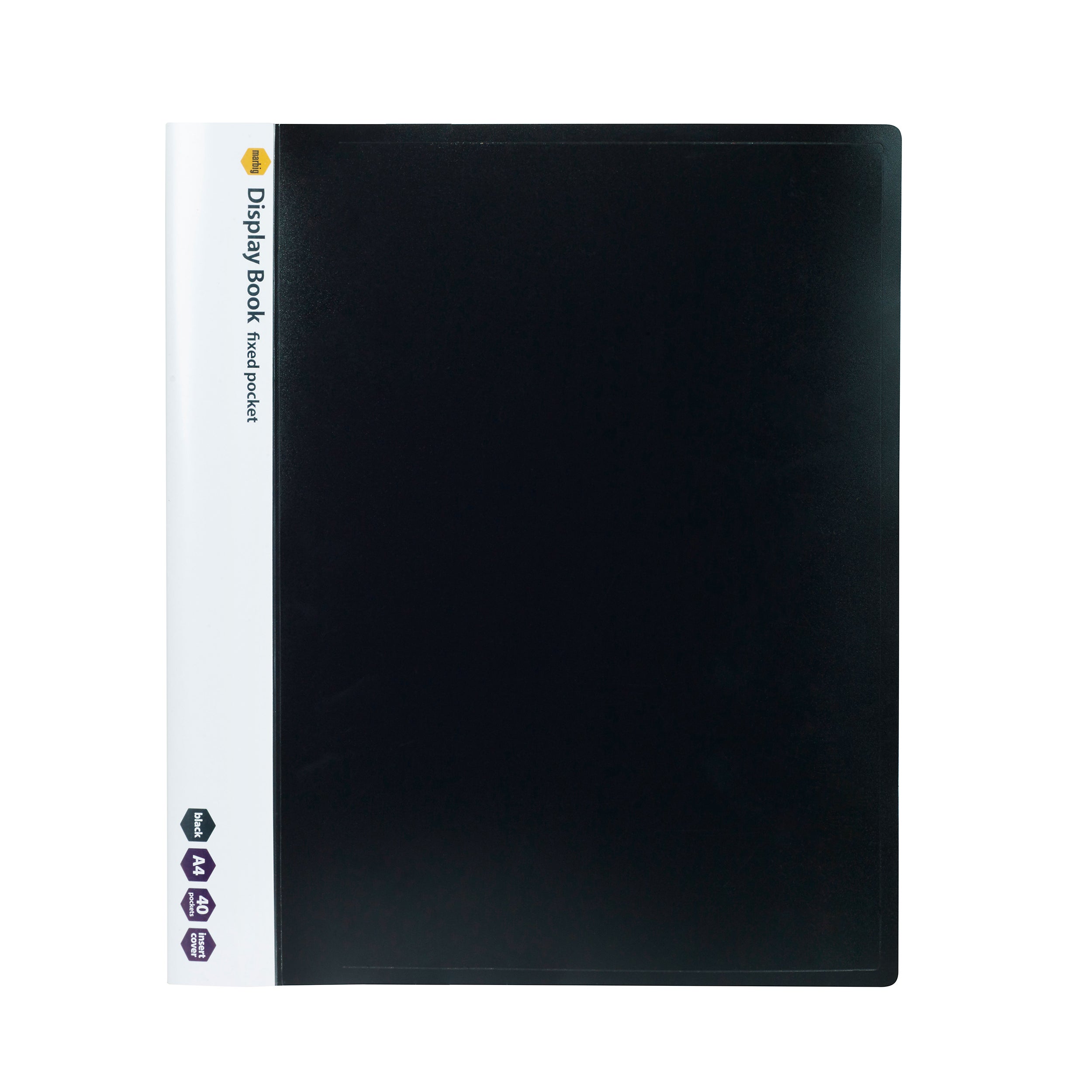 Marbig Non-Refillable Display Book 40 Pocket Black | Paper Plus