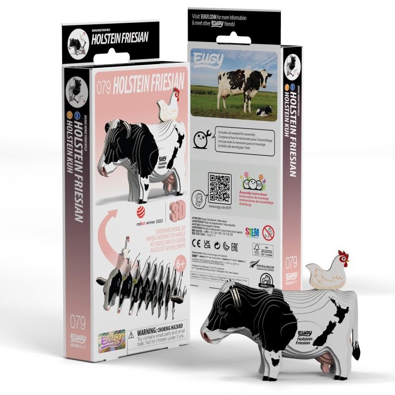 Eugy: 079 Holstein Cow - 3D Cardboard Model | Paper Plus