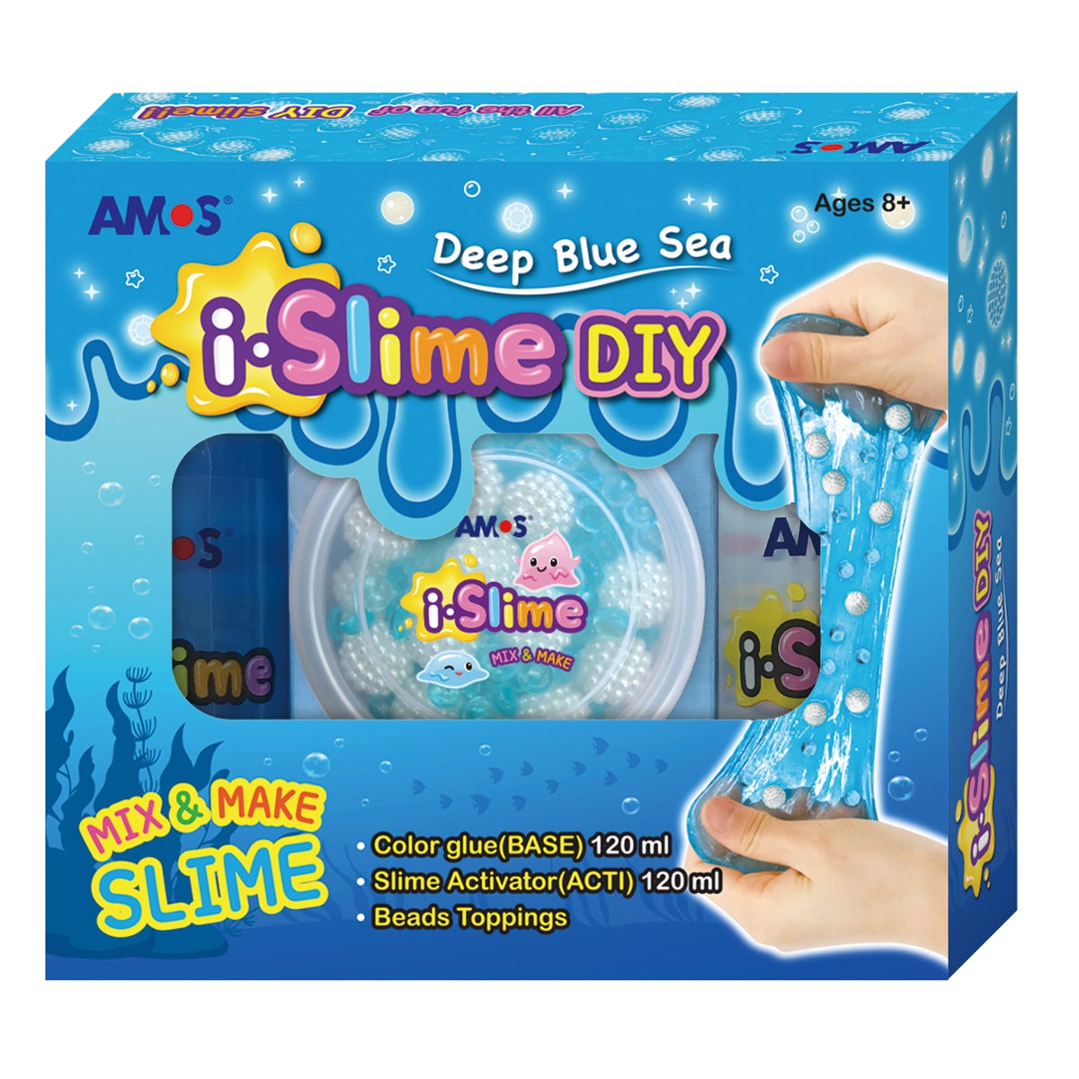 Amos i.Slime DIY Slime Making Kit, Deep Blue Sea | Paper Plus