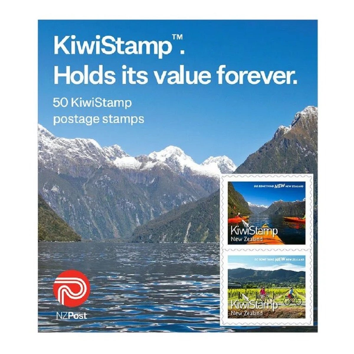 New Zealand Post KiwiStamp Booklet of 50 Stamps | Paper Plus