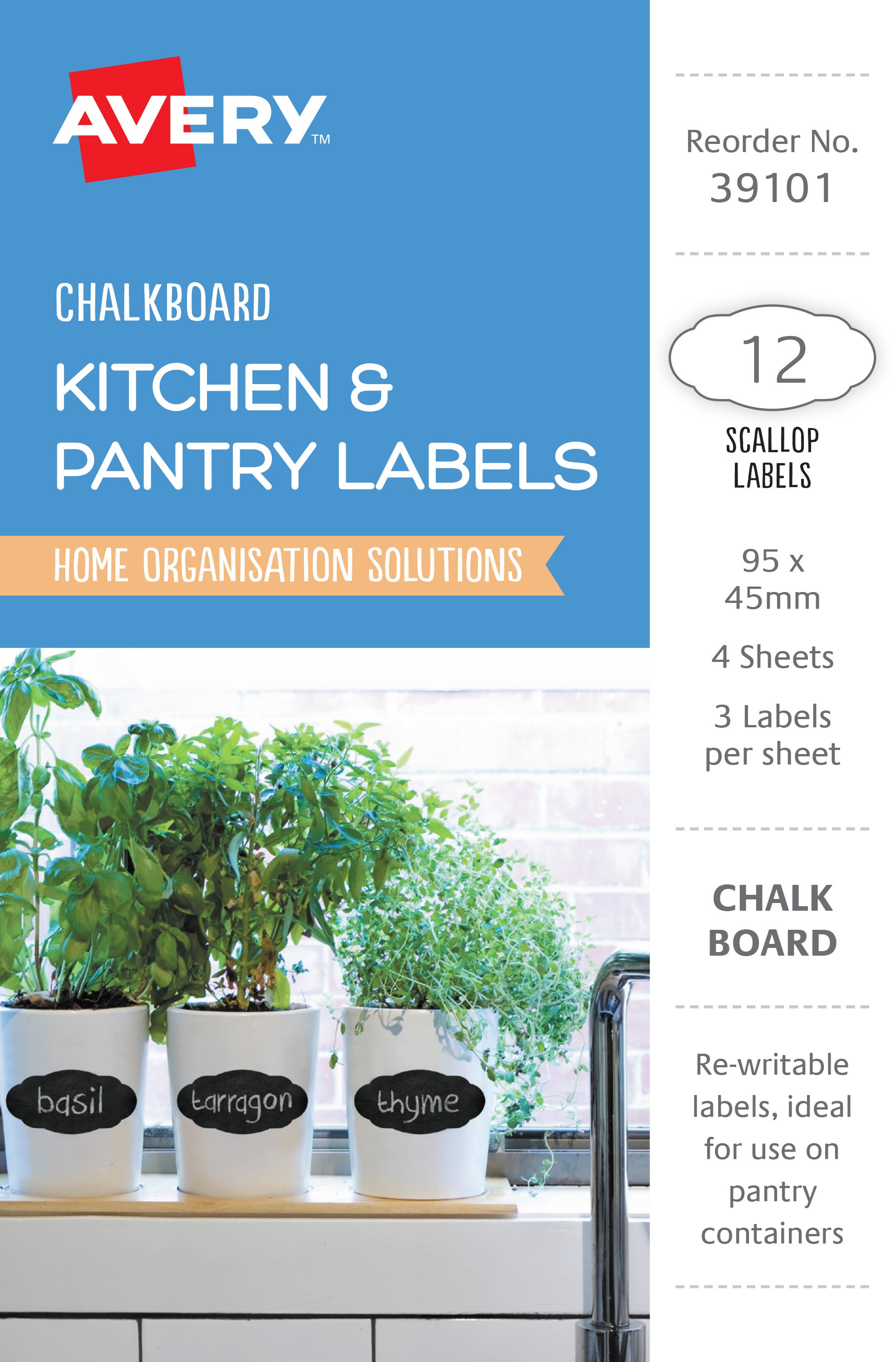 Avery Chalkboard Labels Scallop | Paper Plus
