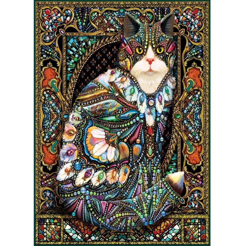 Cat Fanciers 1000 Piece Jigsaw Puzzle - Jewelled Cat | Paper Plus