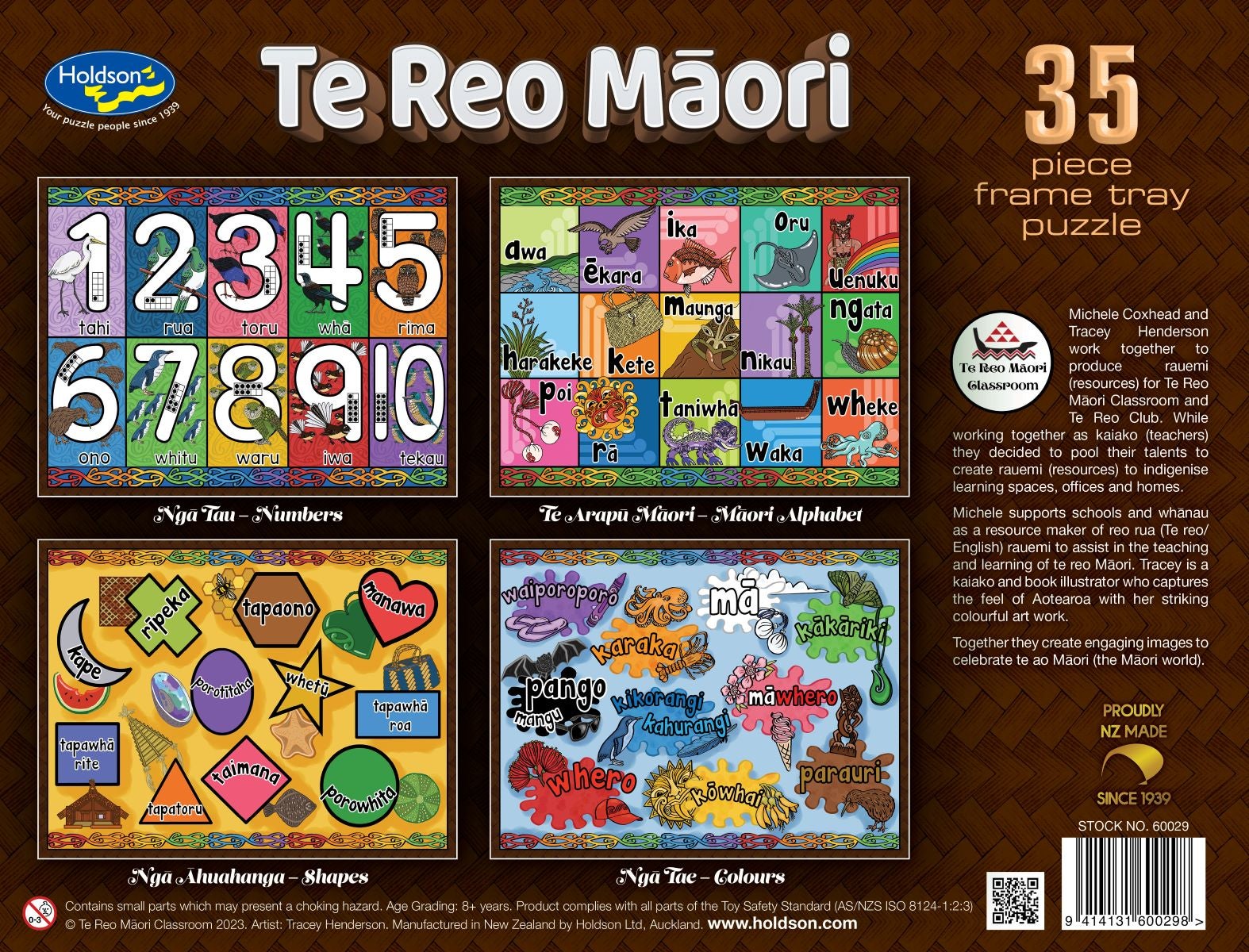 Te Reo Maori Frame Tray Puzzle 35 Pieces Assorted | Paper Plus