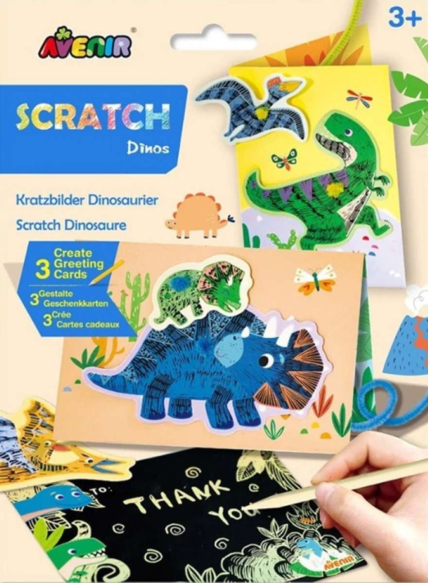 Avenir Scratch Greeting Cards-Dino | Paper Plus