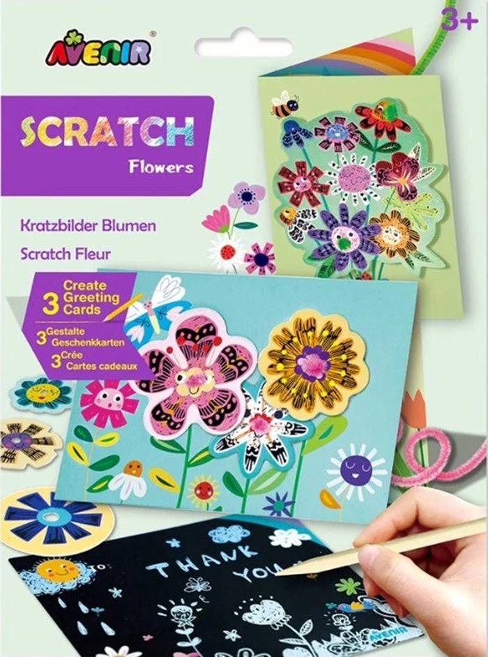 Avenir Scratch Greeting Cards-Flower | Paper Plus