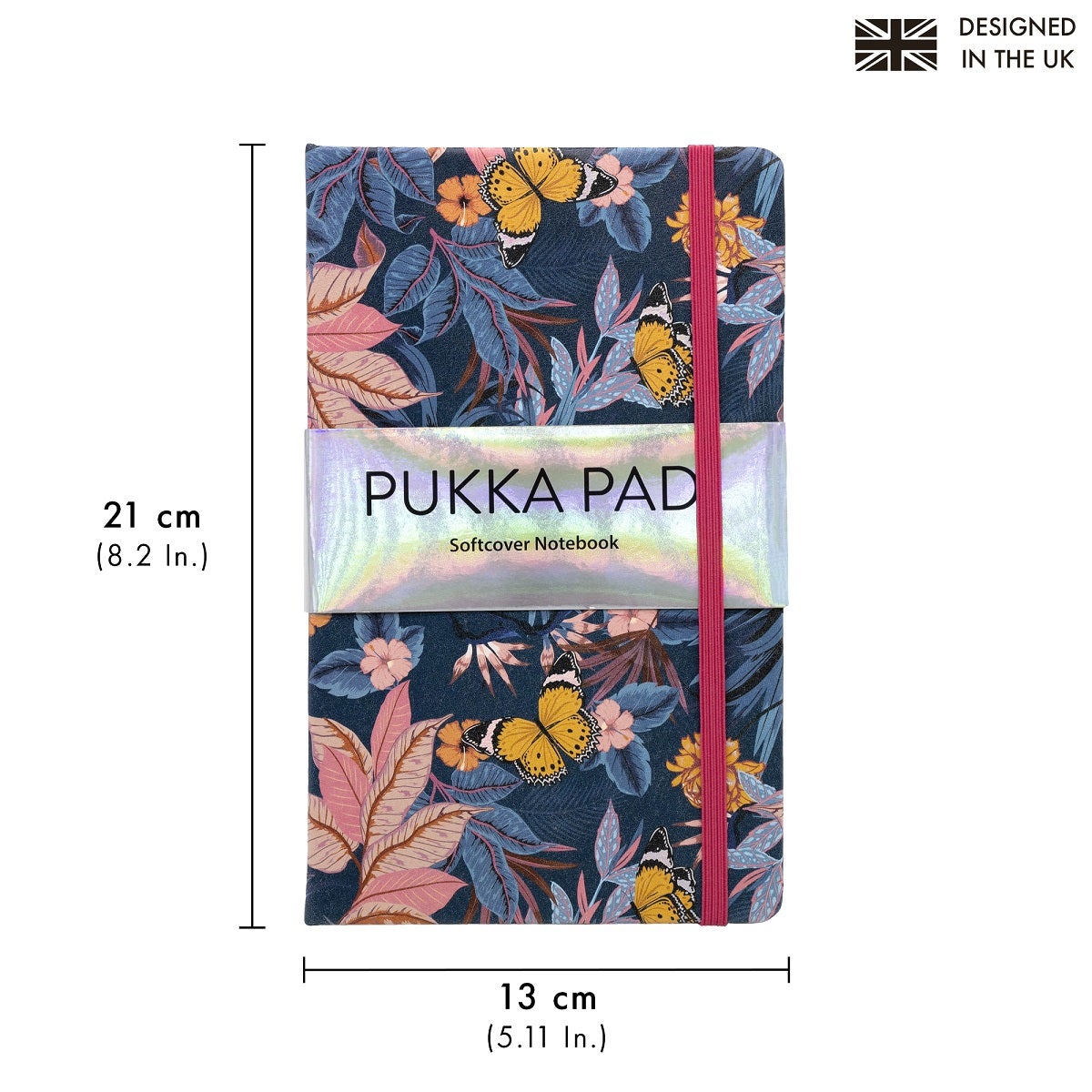 Pukka Notebook Soft Cover Bloom 13x21cm Blue | Paper Plus