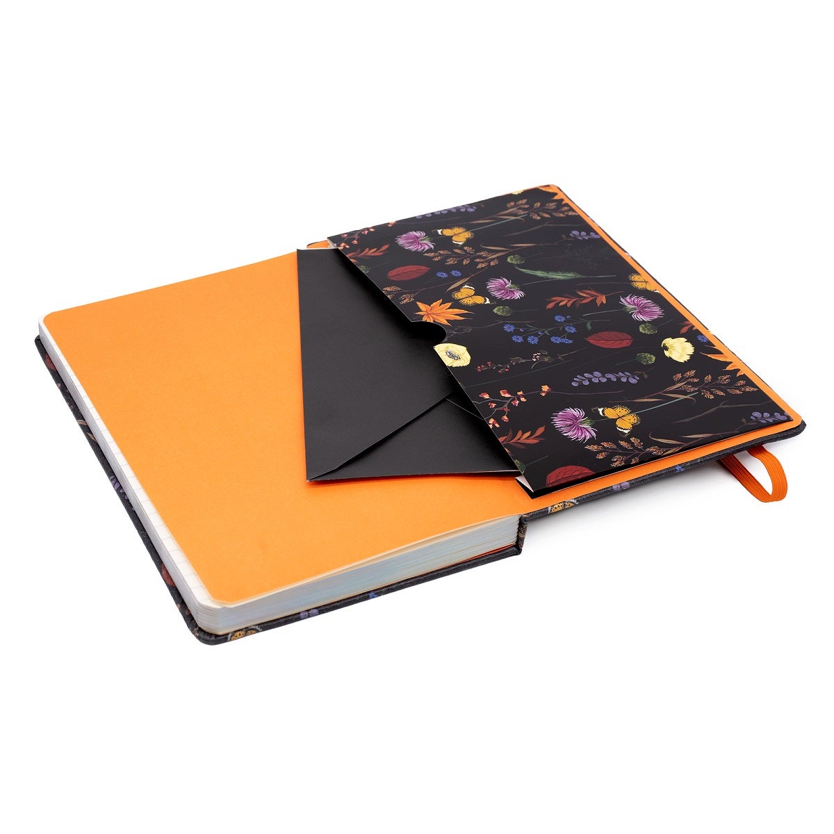 Pukka Notebook Soft Cover Bloom 13x21cm Black | Paper Plus