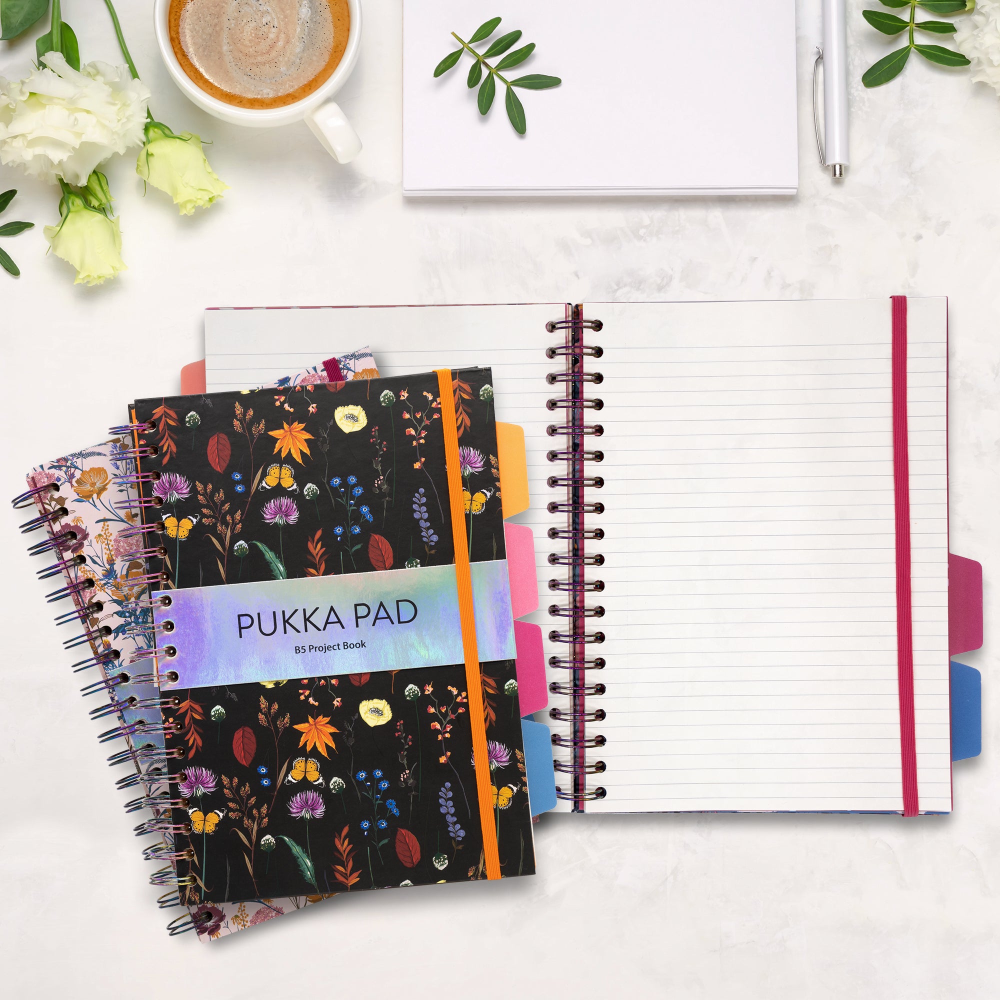Pukka Project Book Hardcover B5 Bloom Blush Pink | Paper Plus