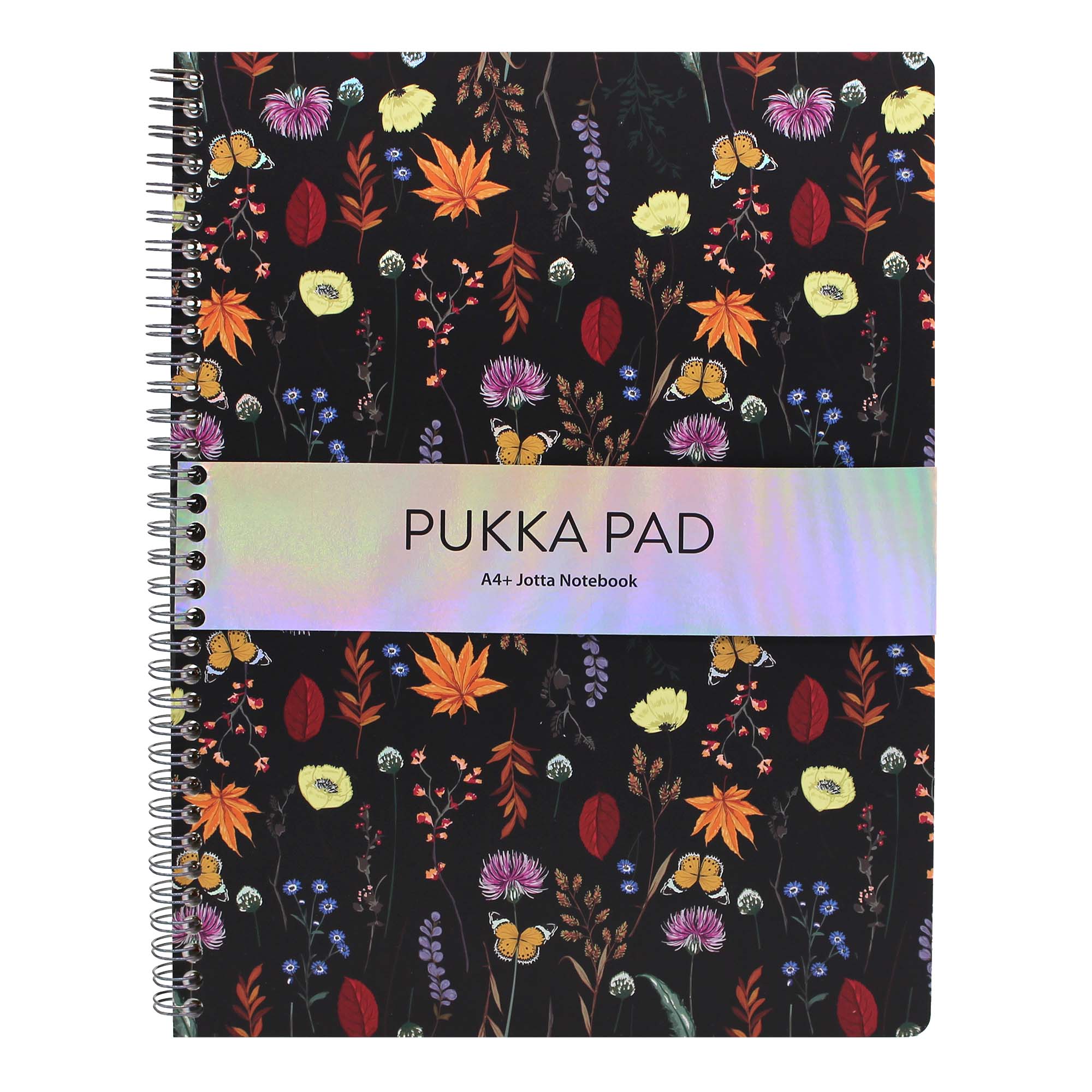 Pukka Notebook A4 Bloom Black | Paper Plus