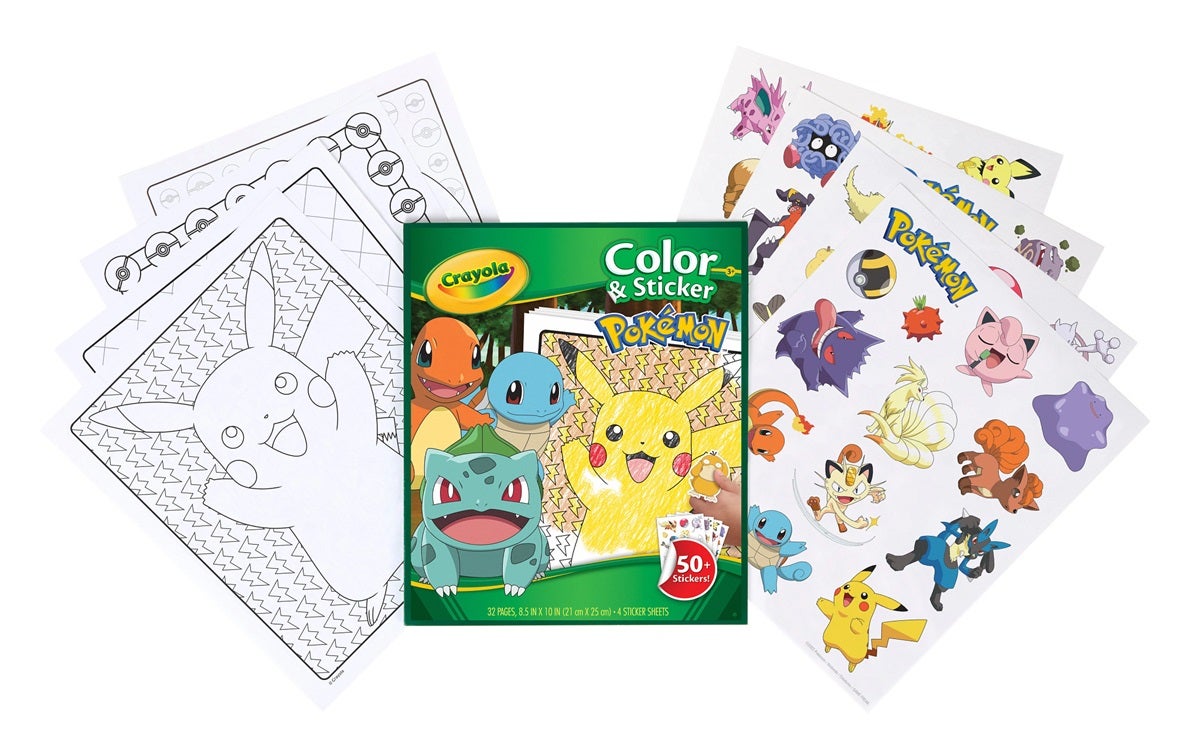 Crayola Colour & Sticker Pokemon | Paper Plus