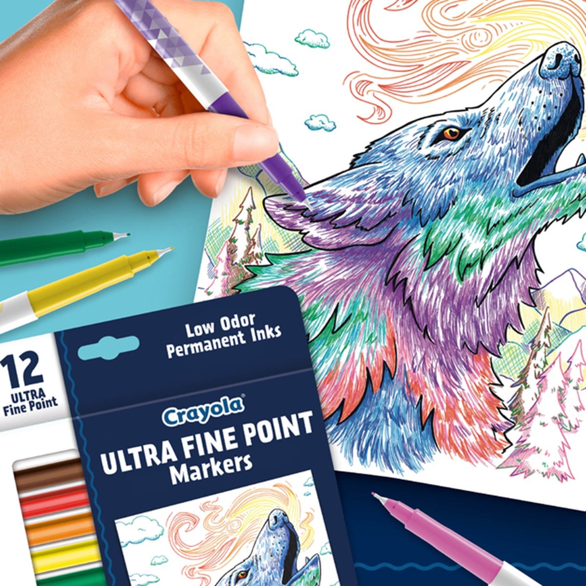Crayola Ultra Fine Point Markers 12Pk | Paper Plus