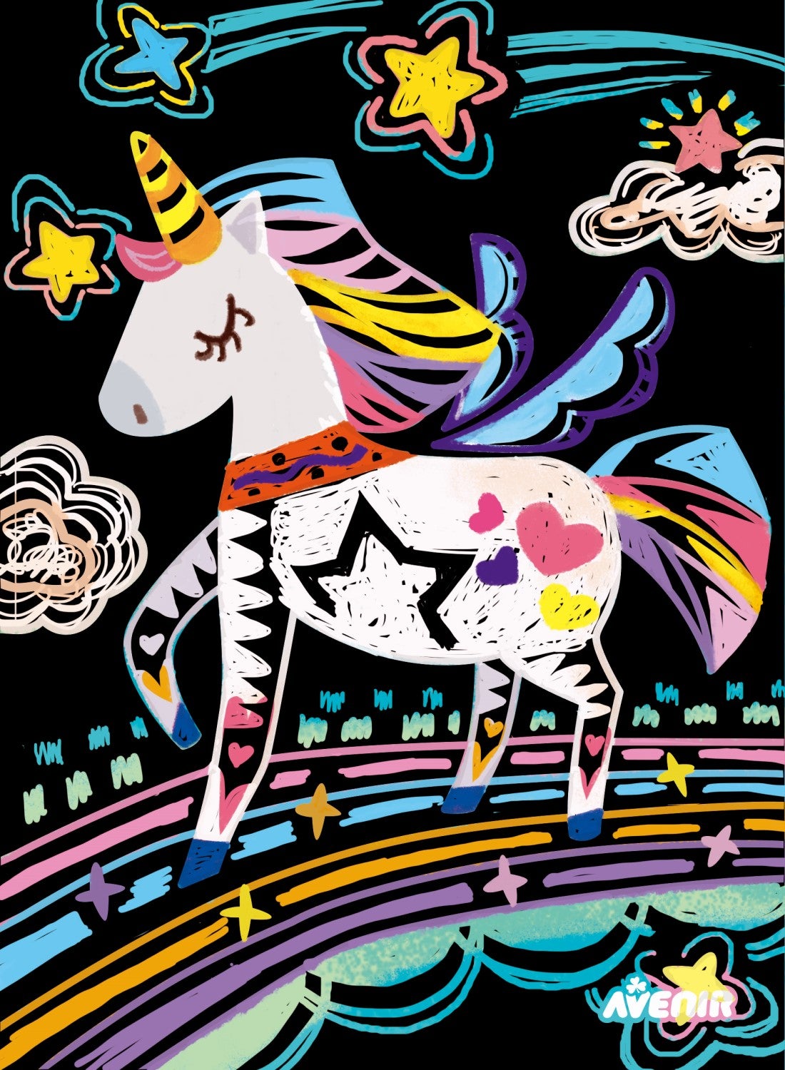 Avenir Scratch Art - Magic Unicorns | Paper Plus