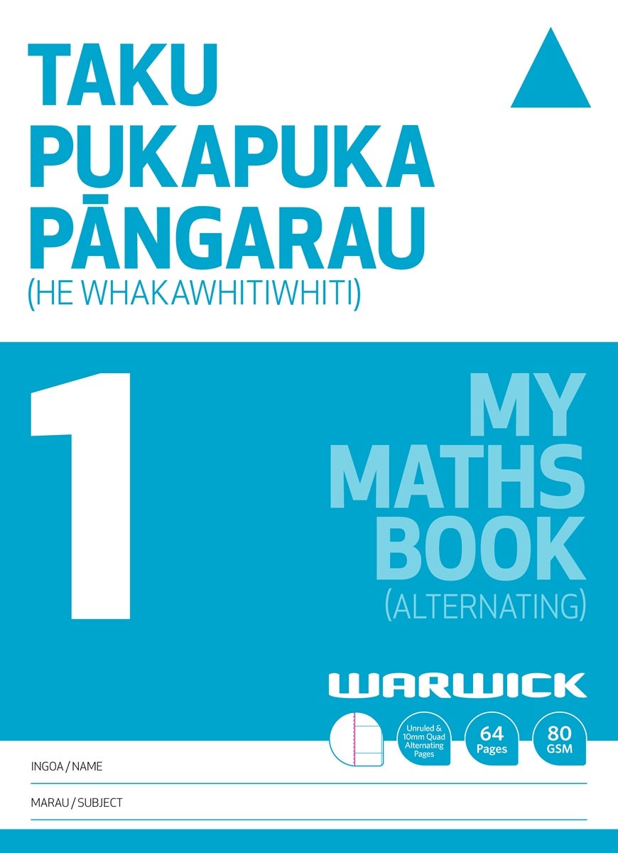 Warwick My Maths Book 1 10mm Quad Alternating Pages | Paper Plus