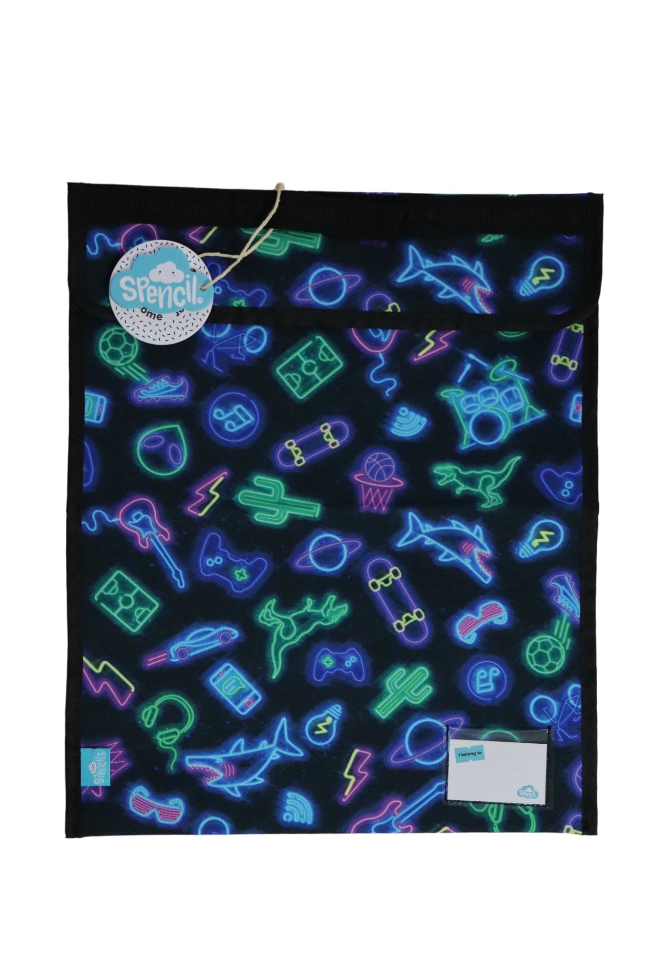 Spencil Neon Life Homework Bag Extra Large 370 x 450mm | Paper Plus