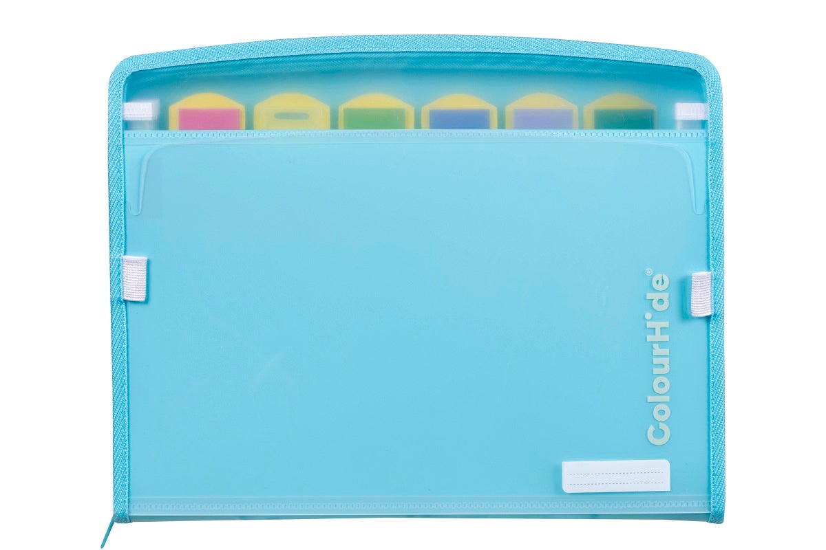 Colourhide Zip It Expanding File Sky Blue | Paper Plus