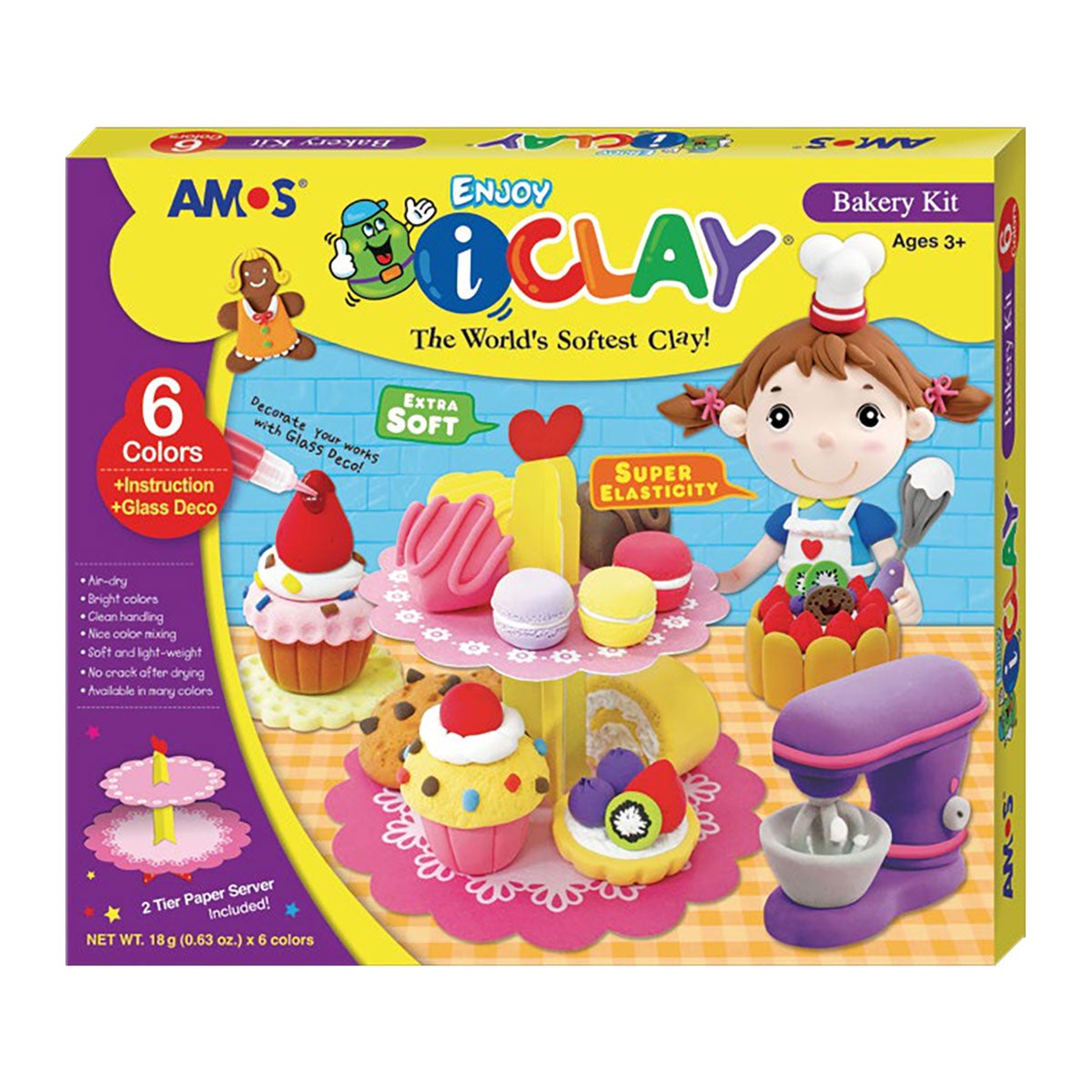 Amos i-Clay Modelling Clay Bakery Kit | Paper Plus